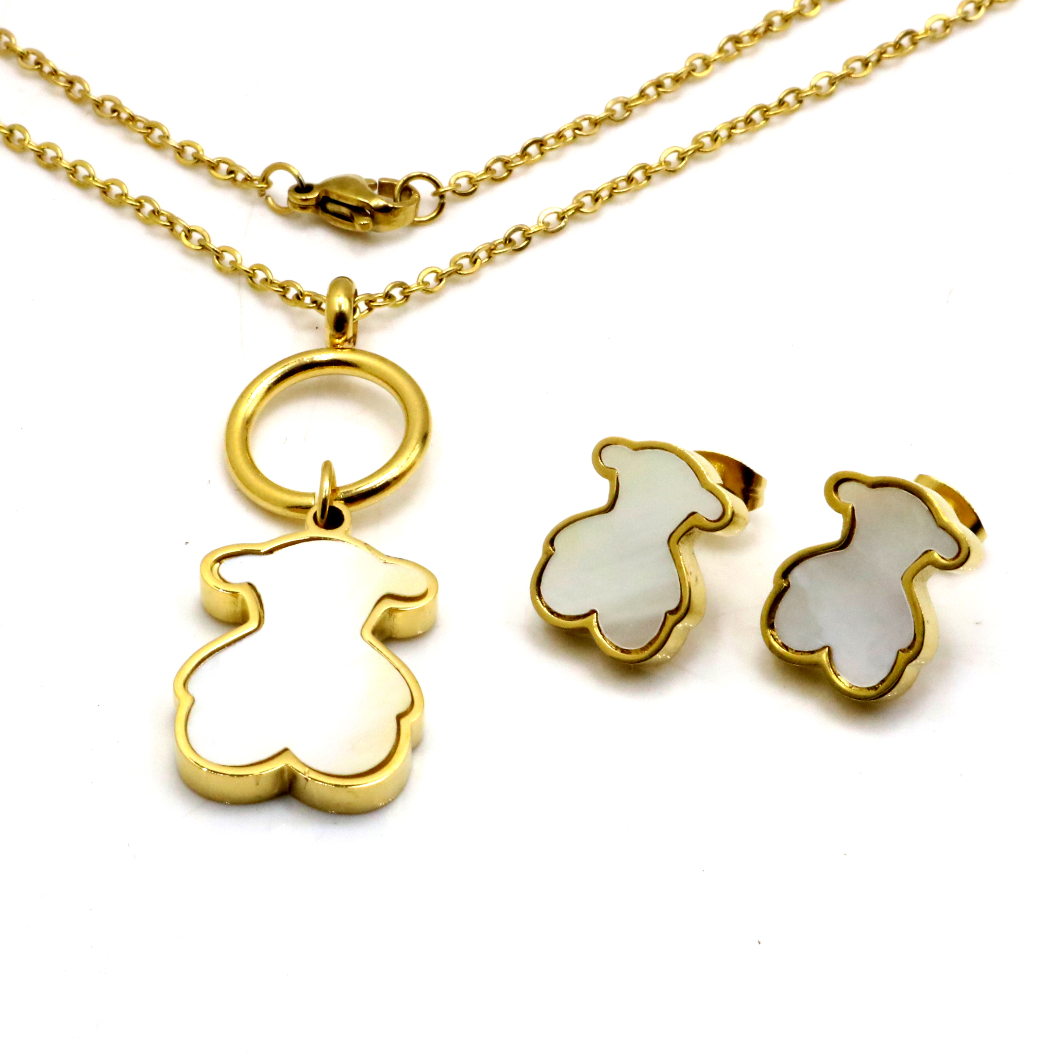 Stainless steel jewelry set Necklace and earrings Wholesale