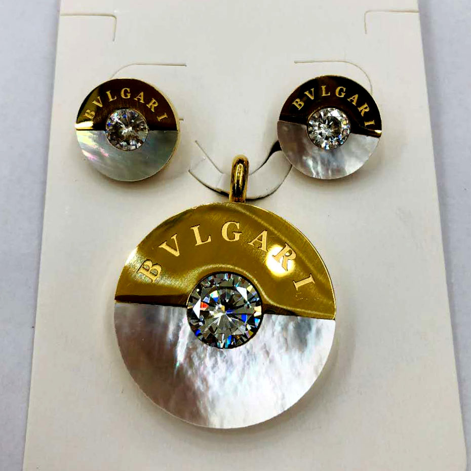 Stainless steel jewelry set Necklace and earrings Wholesale