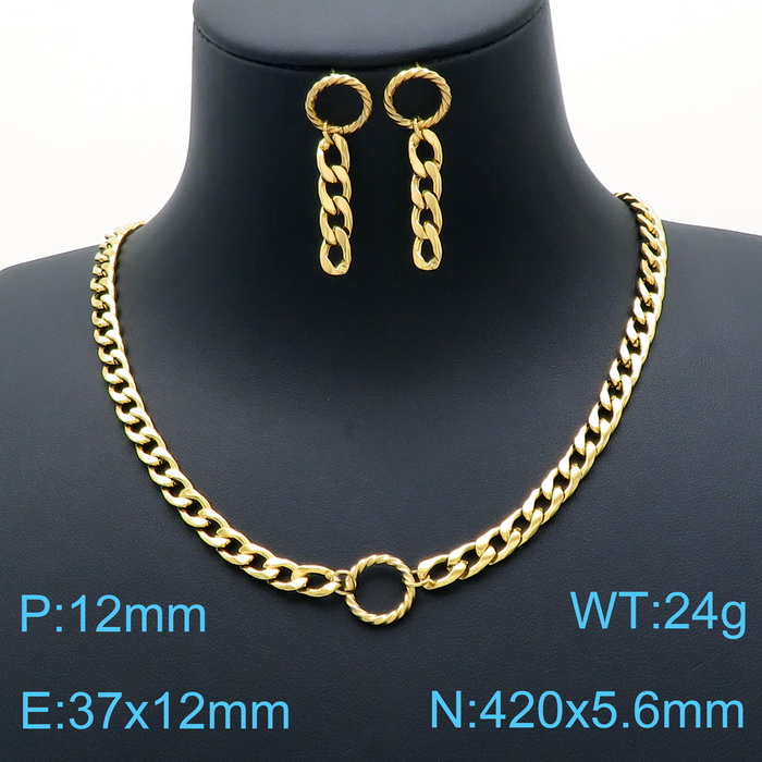 Stainless steel jewelry set Necklace and earrings Wholesale
